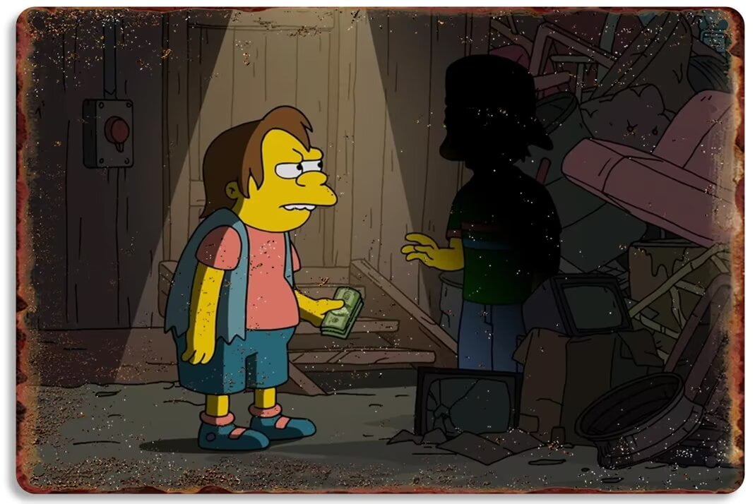 Vintage Metal Plaque Poster The Simpsons Cartoon Plaque Wall Decor Gift ...