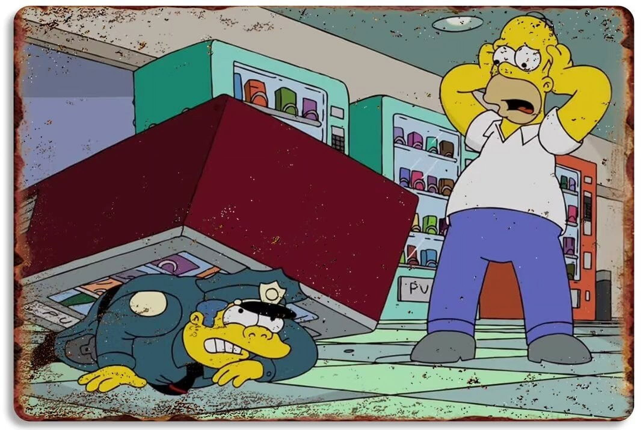 Vintage Metal Plaque Poster The Simpsons Cartoon Retro Plaque Wall ...