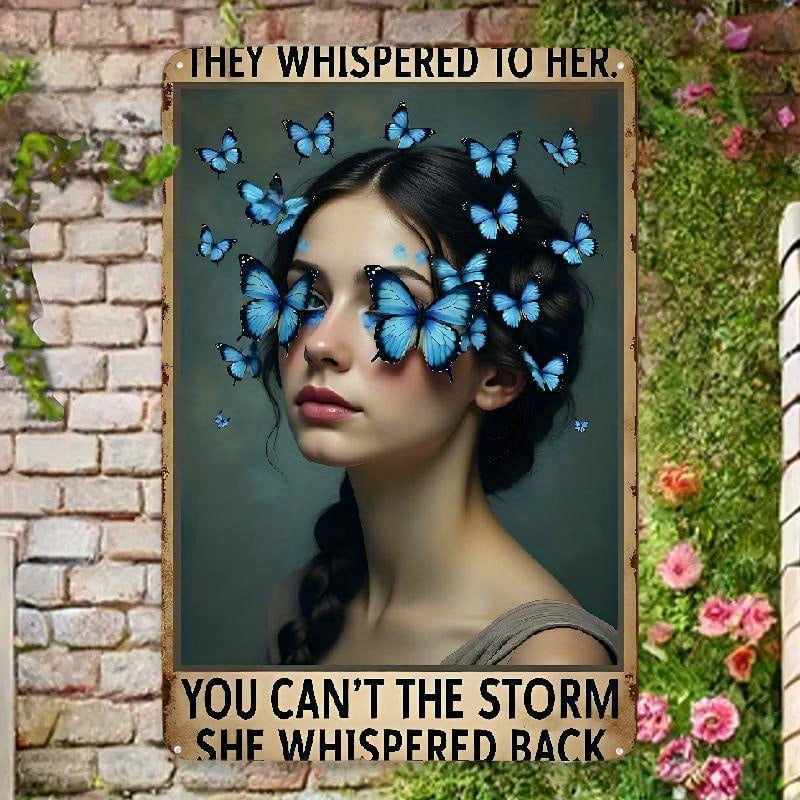 Vintage Metal Plaque Sign They Whispered to Her You Cannot Withstand ...