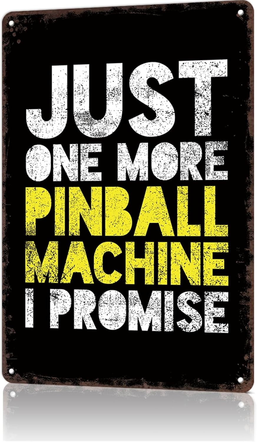 Vintage Metal Sign Pinball Machine Poster Retro Tin Signs Funny ...