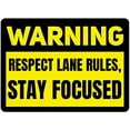 Vintage Metal Sign RESPECT LANE RULES, STAY FOCUSED Tin Sign Retro Wall ...