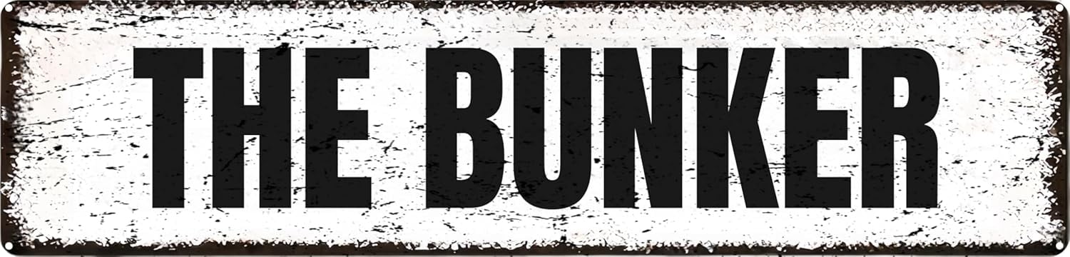 Vintage Metal Sign THE BUNKER Tin Sign Christmas Decor Retro Wall Decor ...