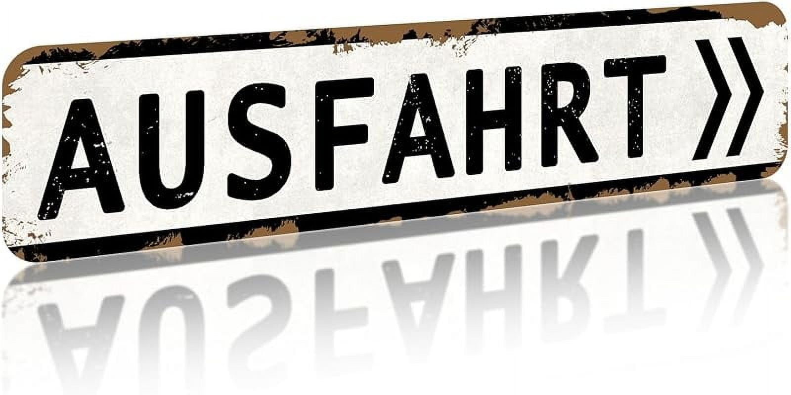 Vintage Metal Signs Ausfahrt Tin SignRustic Coffee Bar Wall Decor ...