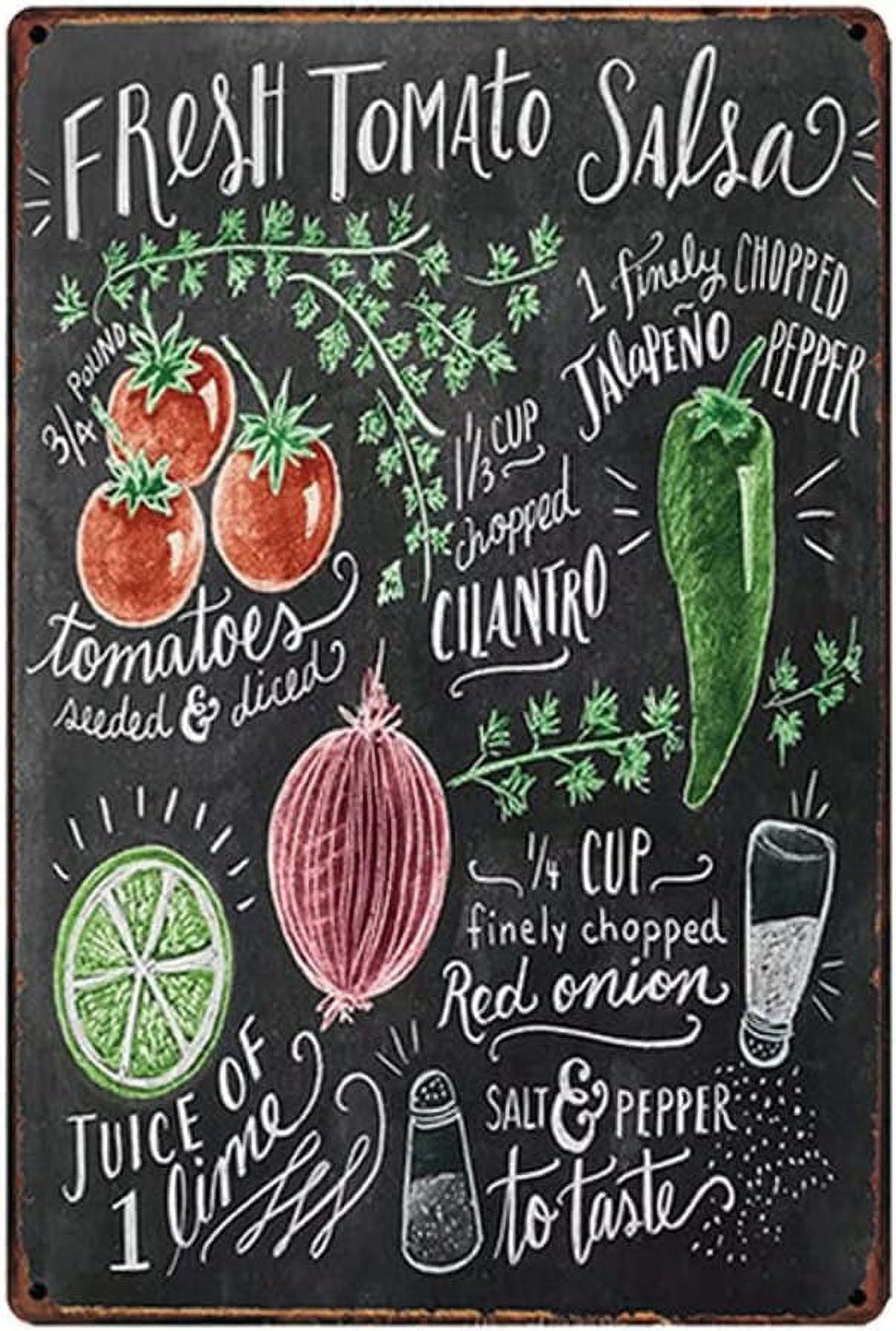 Vintage Metal Signs Fresh Tomato Salsa Tin Signs Antique Advertising ...