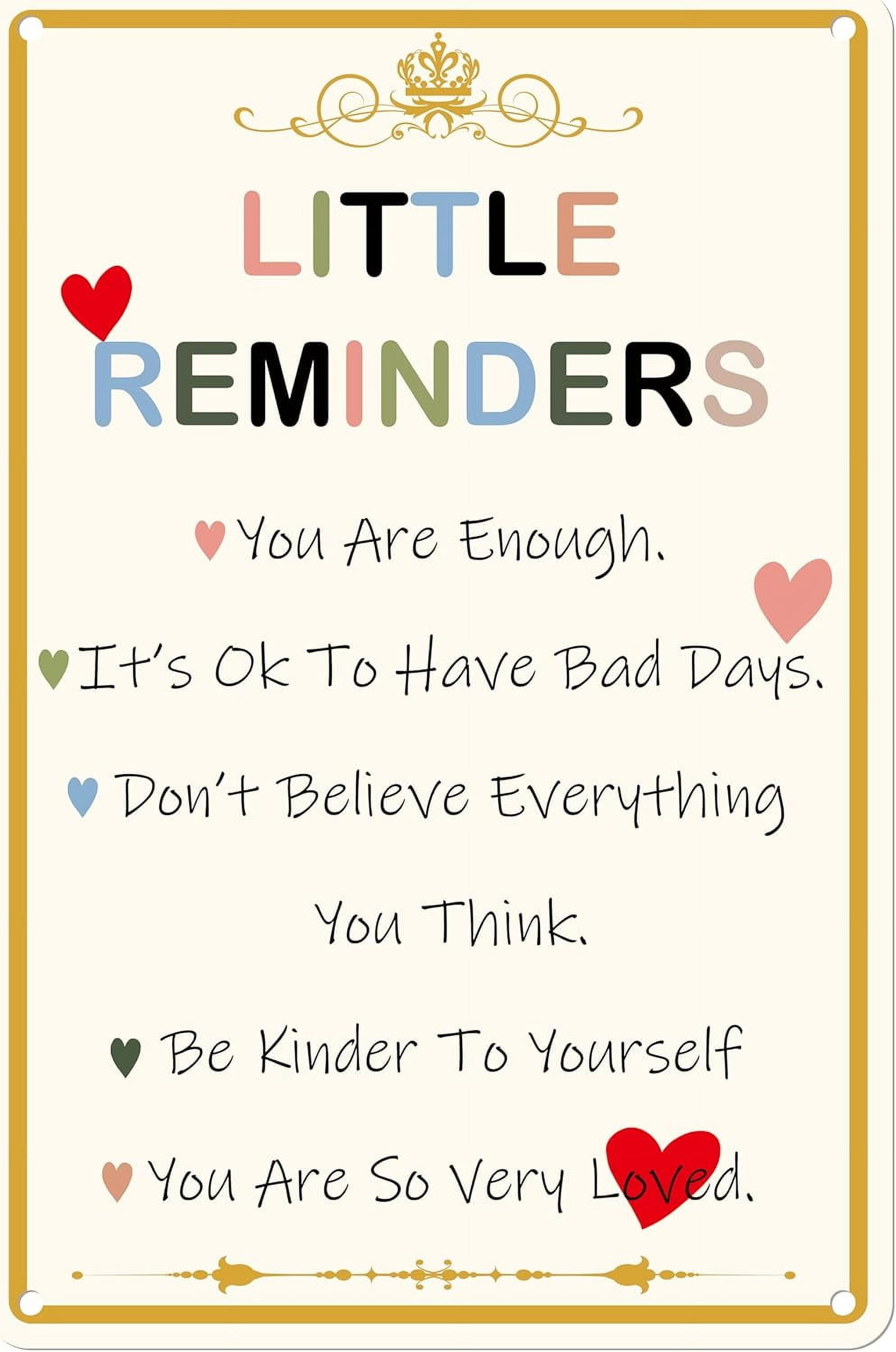 Vintage Metal Signs Little Reminders Inspirational Sign for Home Decor ...