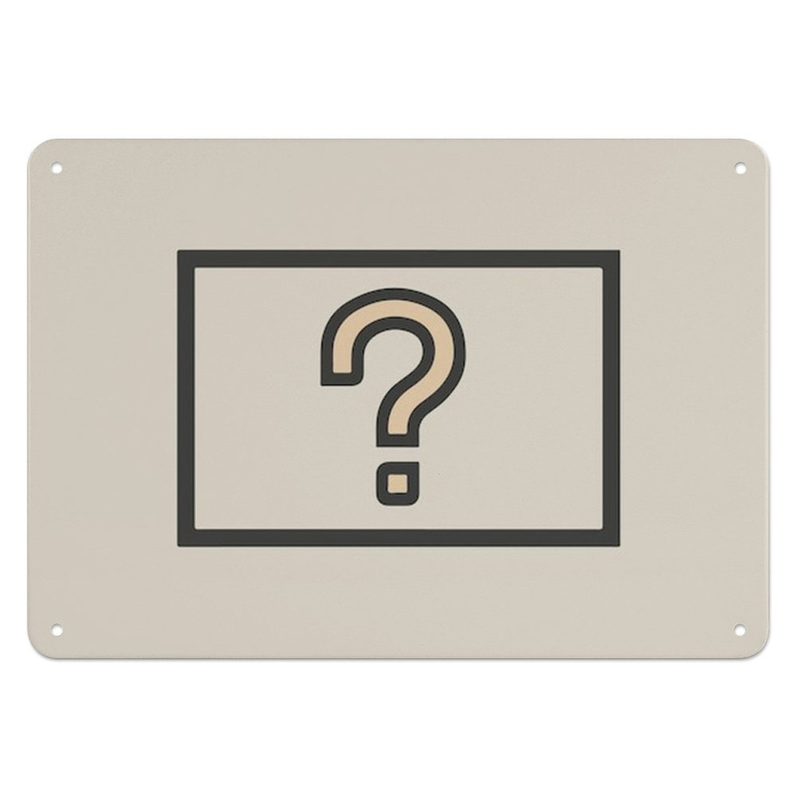 Vintage Metal Signs,Minimalist Square - Framed Question Mark Icon,for ...