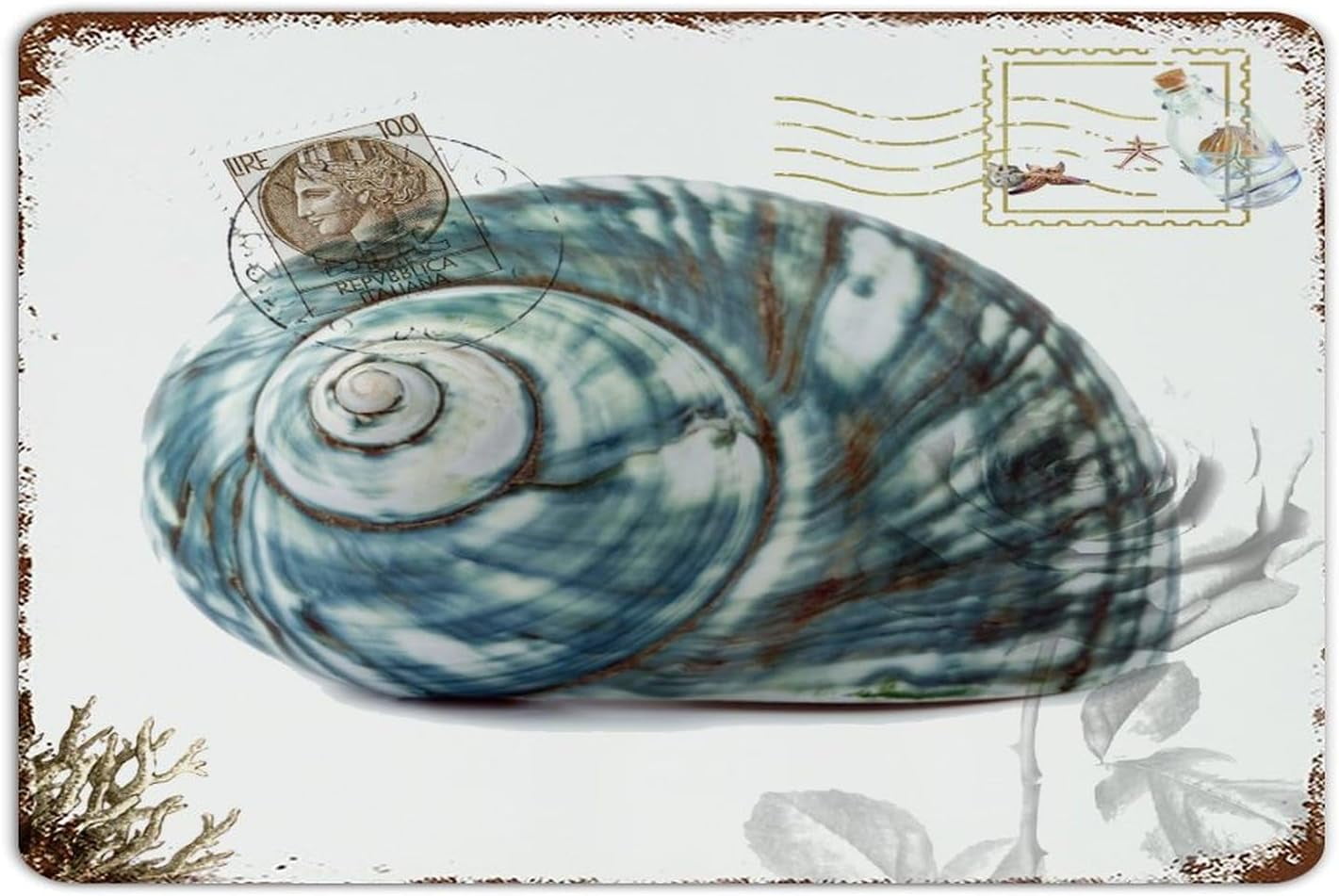 Vintage Metal Signs Outdoor Ocean Beach Nautical Theme Underwater Sea ...