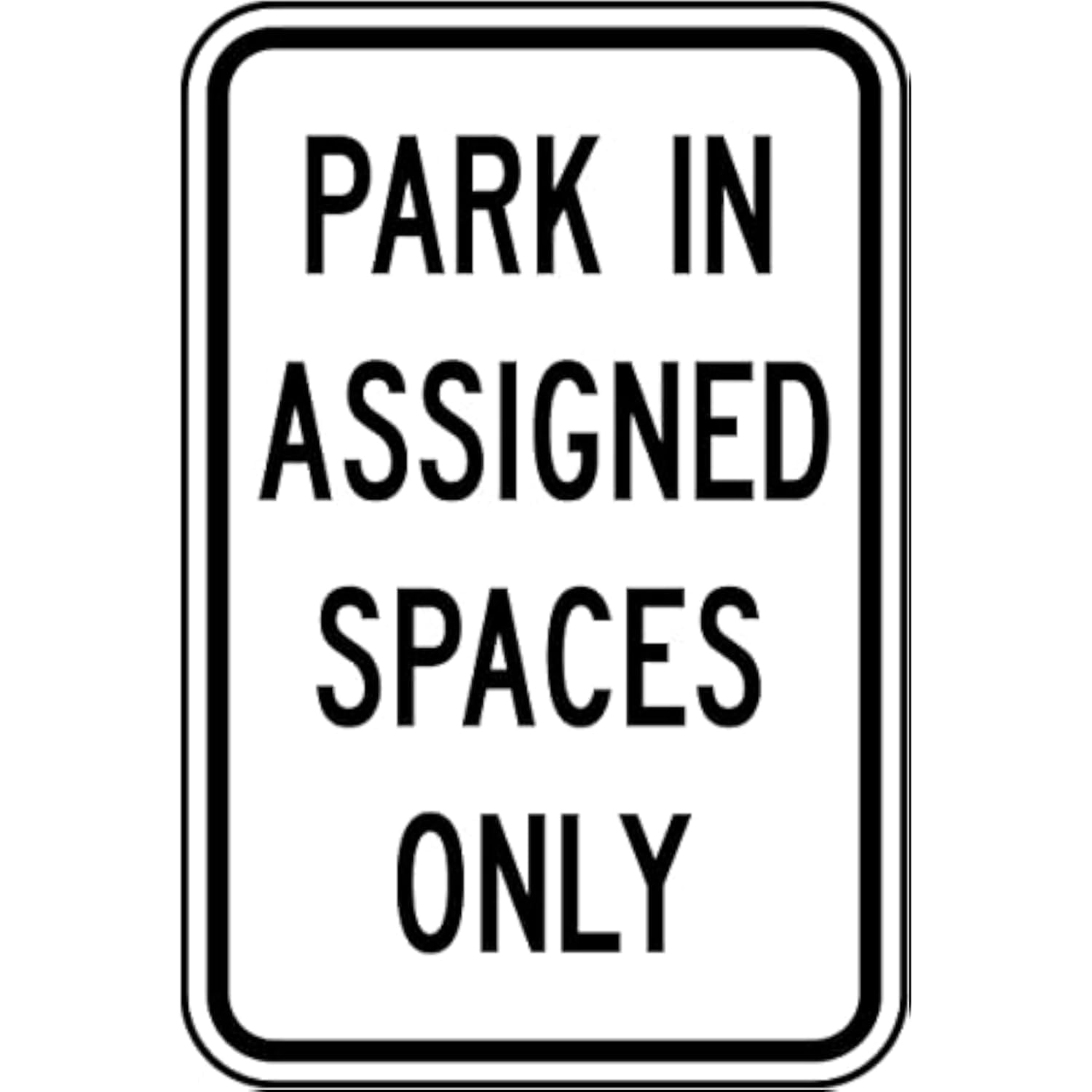 Vintage Metal Signs Park in Assigned Spaces Only Sign Metal Tin Sign ...