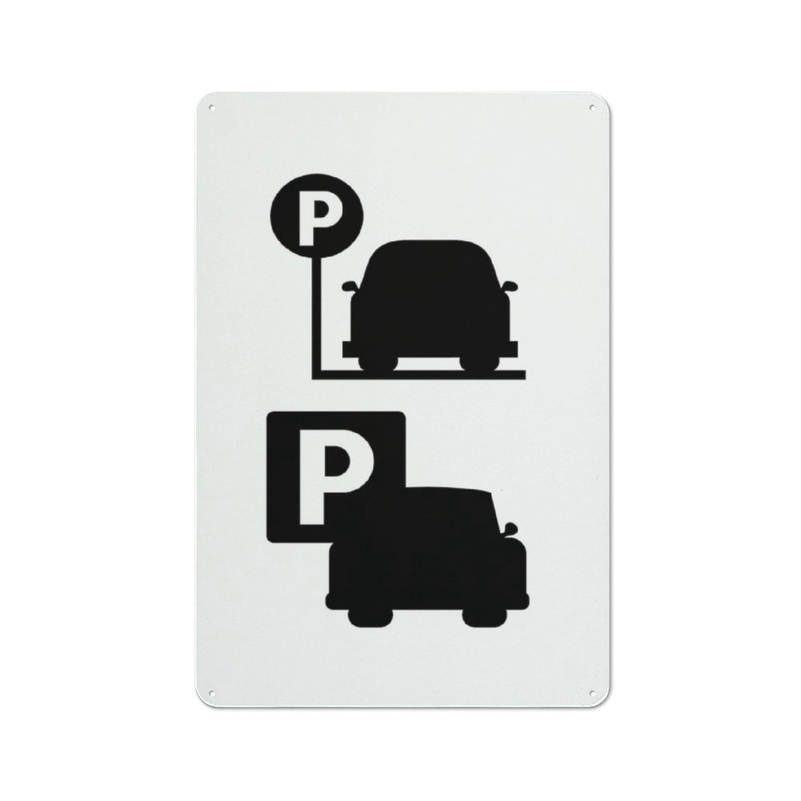 Vintage Metal Signs,Parking Symbol with Car Silhouettes,for garage,bar ...