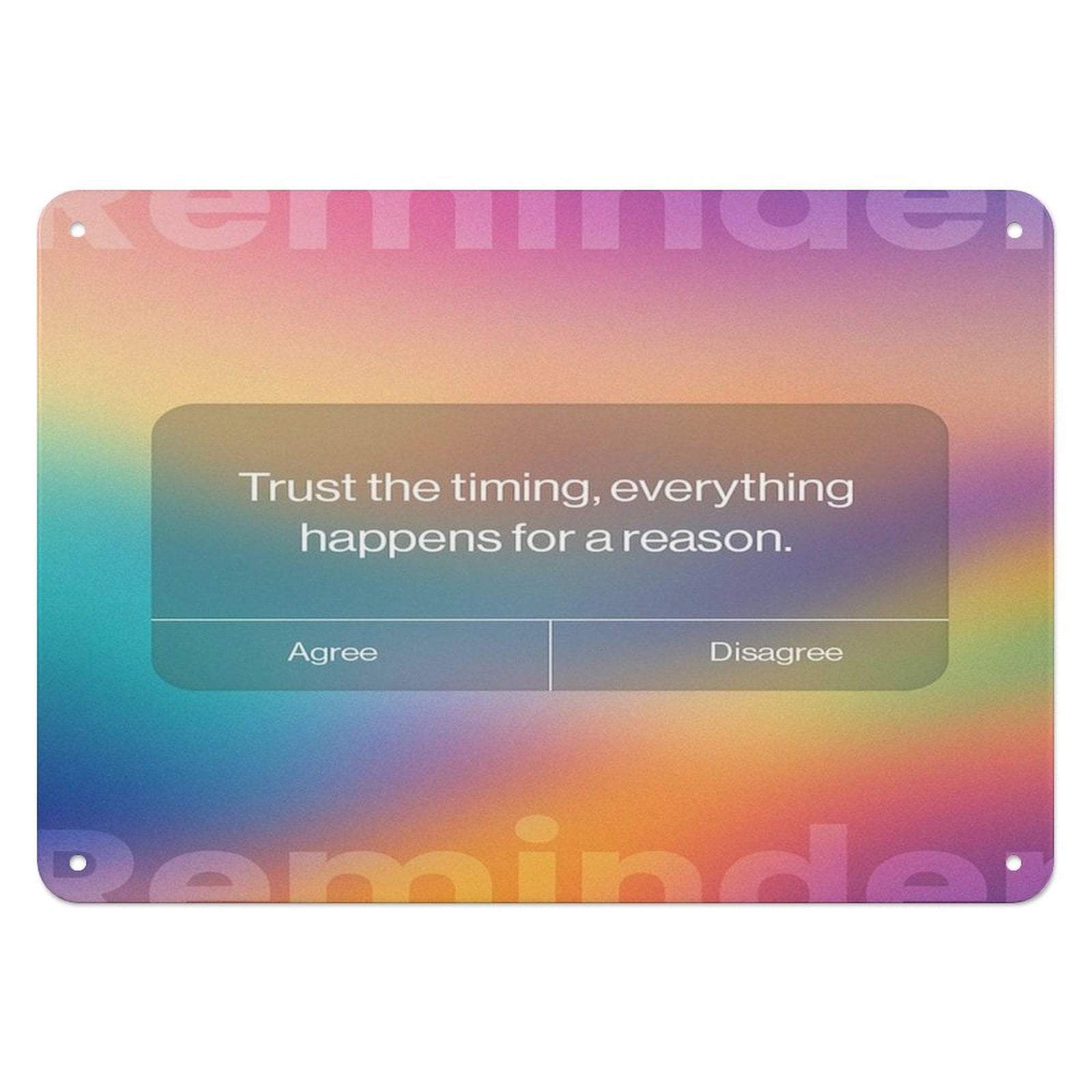 Vintage Metal Signs,“Trust - the - Timing Reminder Sign”,for garage,bar ...