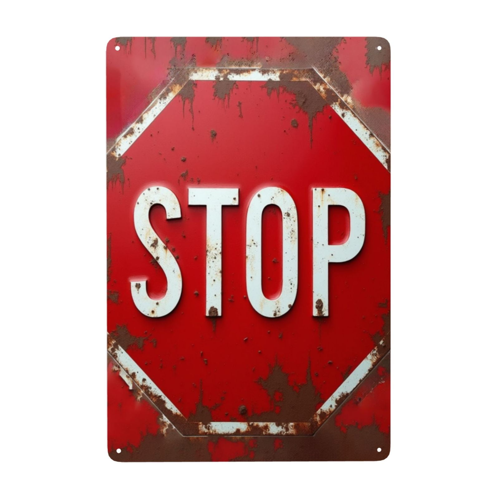 Vintage Metal Stop Sign Street Traffic Slow Warning Sign Stop Sign ...