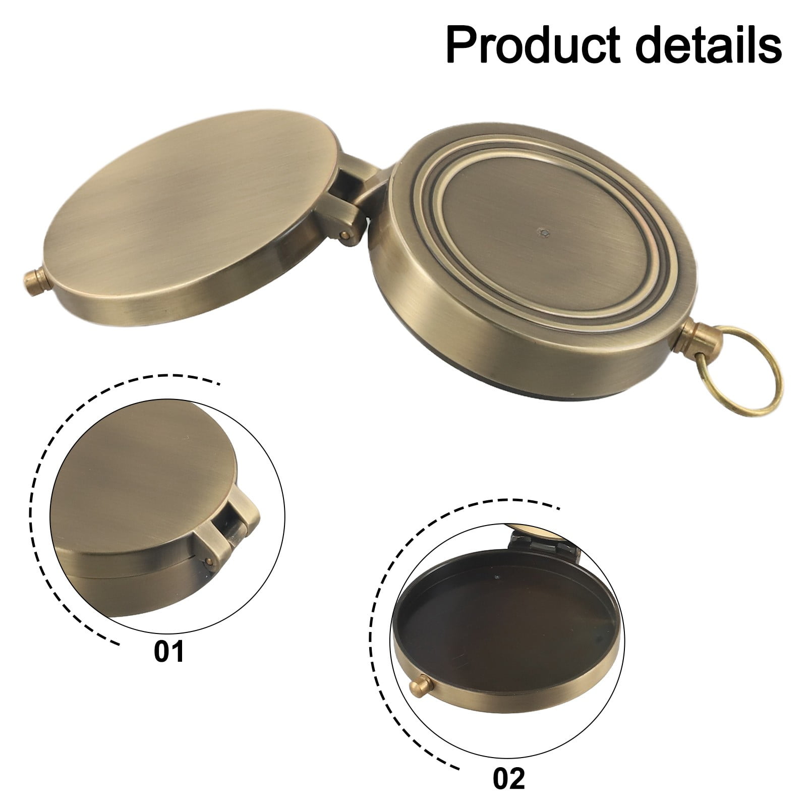 Vintage Metal Sundial Compass Personalized Engraving Antique Look ...