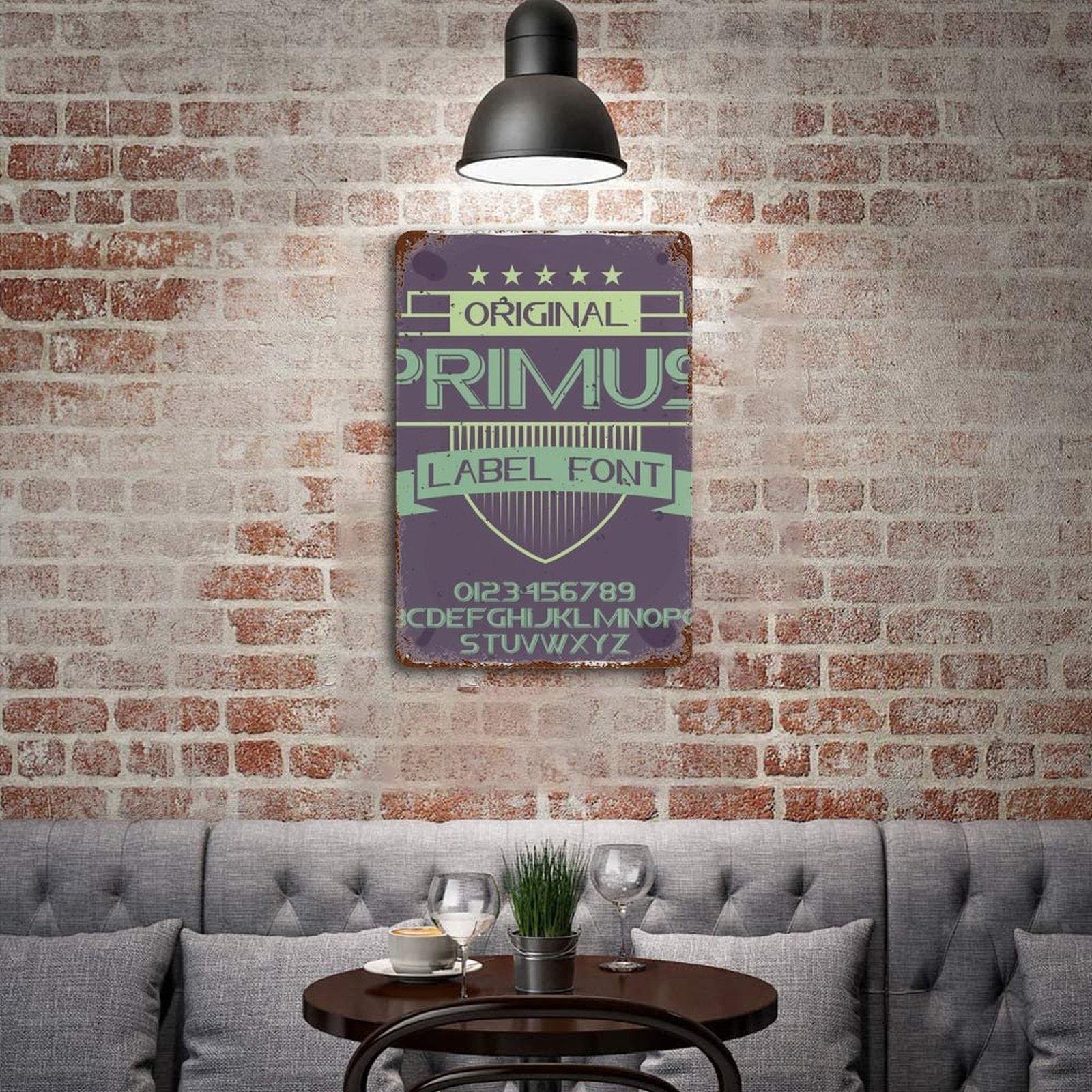 Vintage Metal Tin，Original Primus Label Font Showcase11.8"x7.9"，tin signs - Walmart.com
