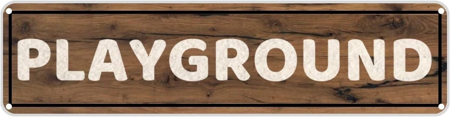 Vintage Metal Tin Sign 4"x16" PLAYGROUND Retro Wall Decor for Home ...
