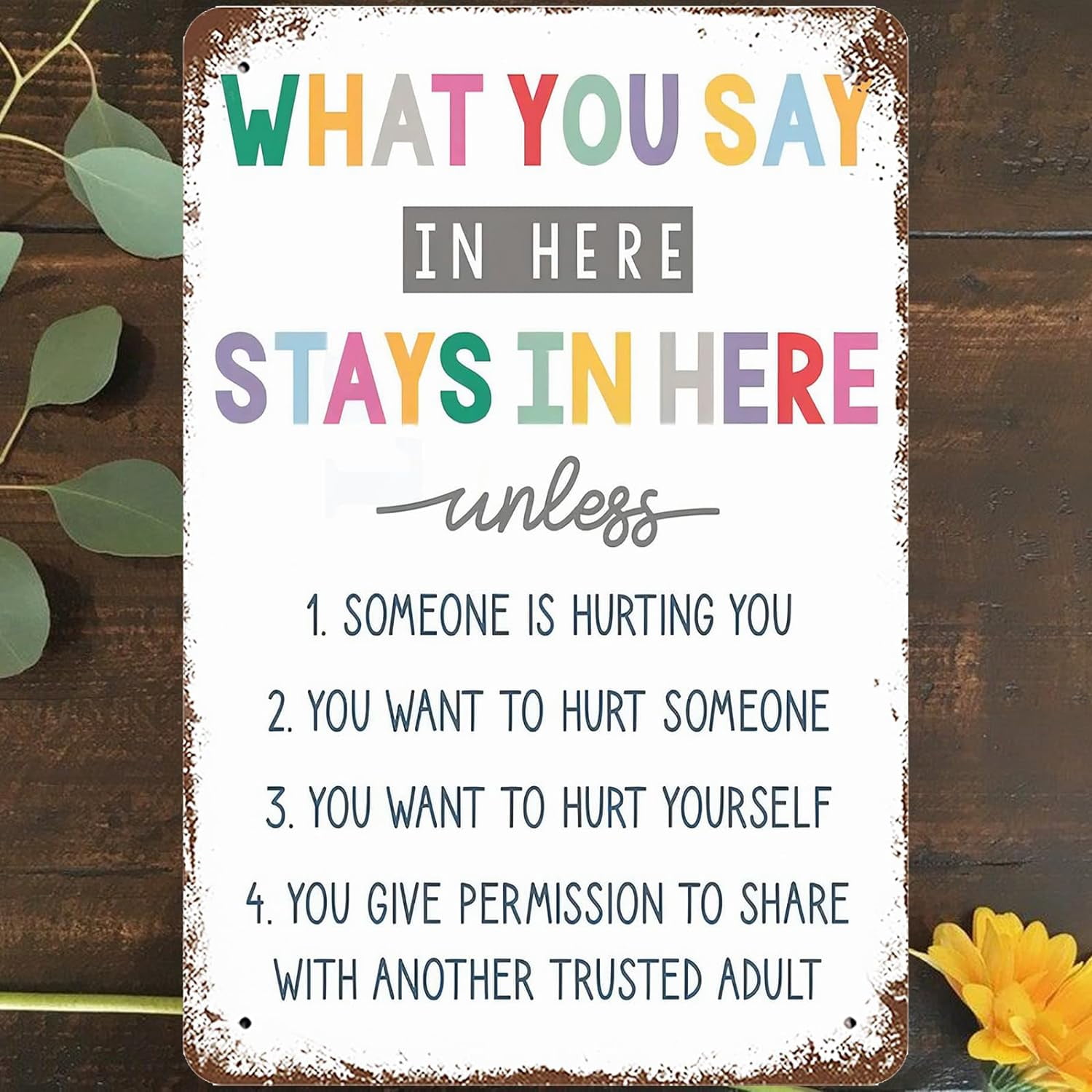 Vintage Metal Tin Sign 8"x12", Keep Calm Collection Think Before You ...