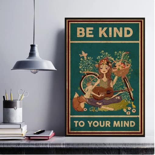 Vintage Metal Tin Sign Be Kind to Your Mind Vintage Metal Poster, Love ...
