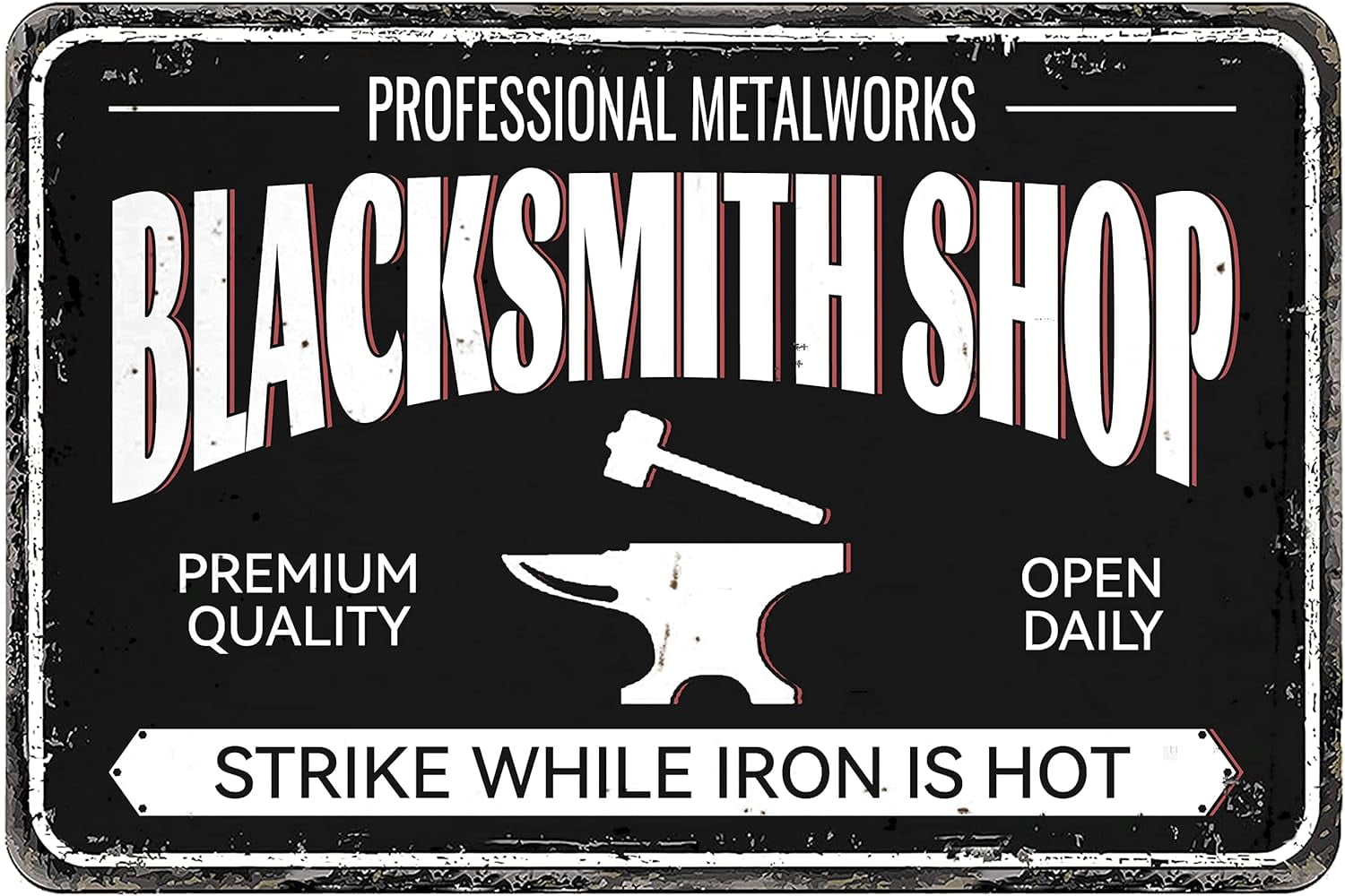 Vintage Metal Tin Sign - Blacksmith Vintage Metal Tin Sign for Men ...