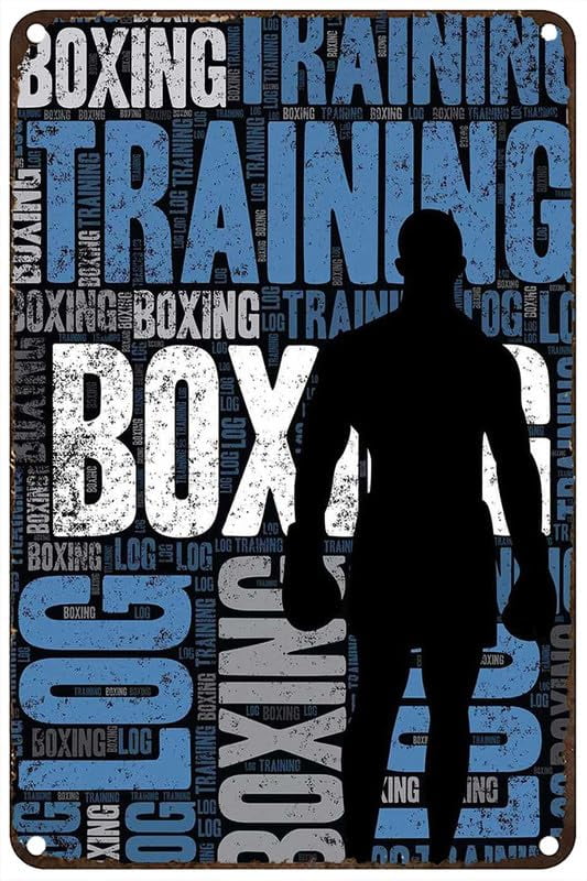 Vintage Metal Tin Sign Boxing Man Boxing Poster Boxing Training Metal ...