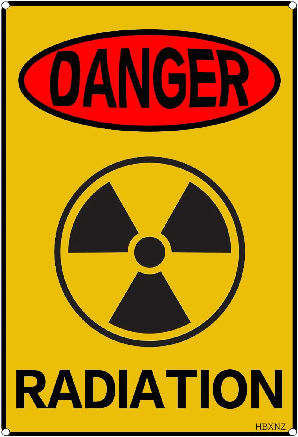 Vintage Metal Tin Sign Danger Radiation Do Not Enter Nuclear Warning ...
