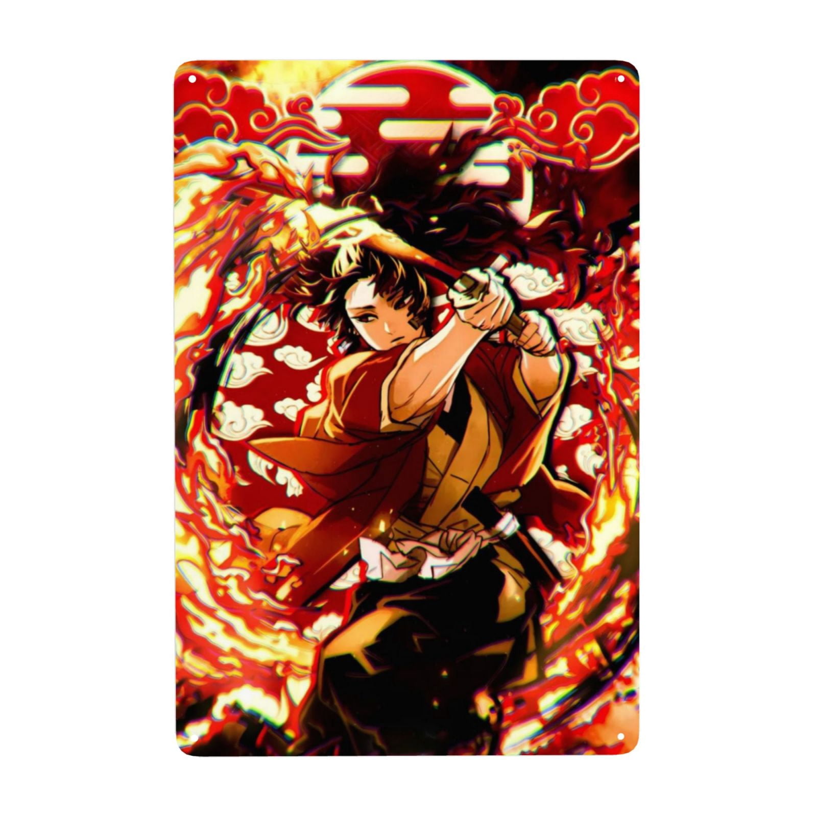 Vintage Metal Tin Sign Demon Slayer Tsugikuni Yoriichi Poster Wall ...