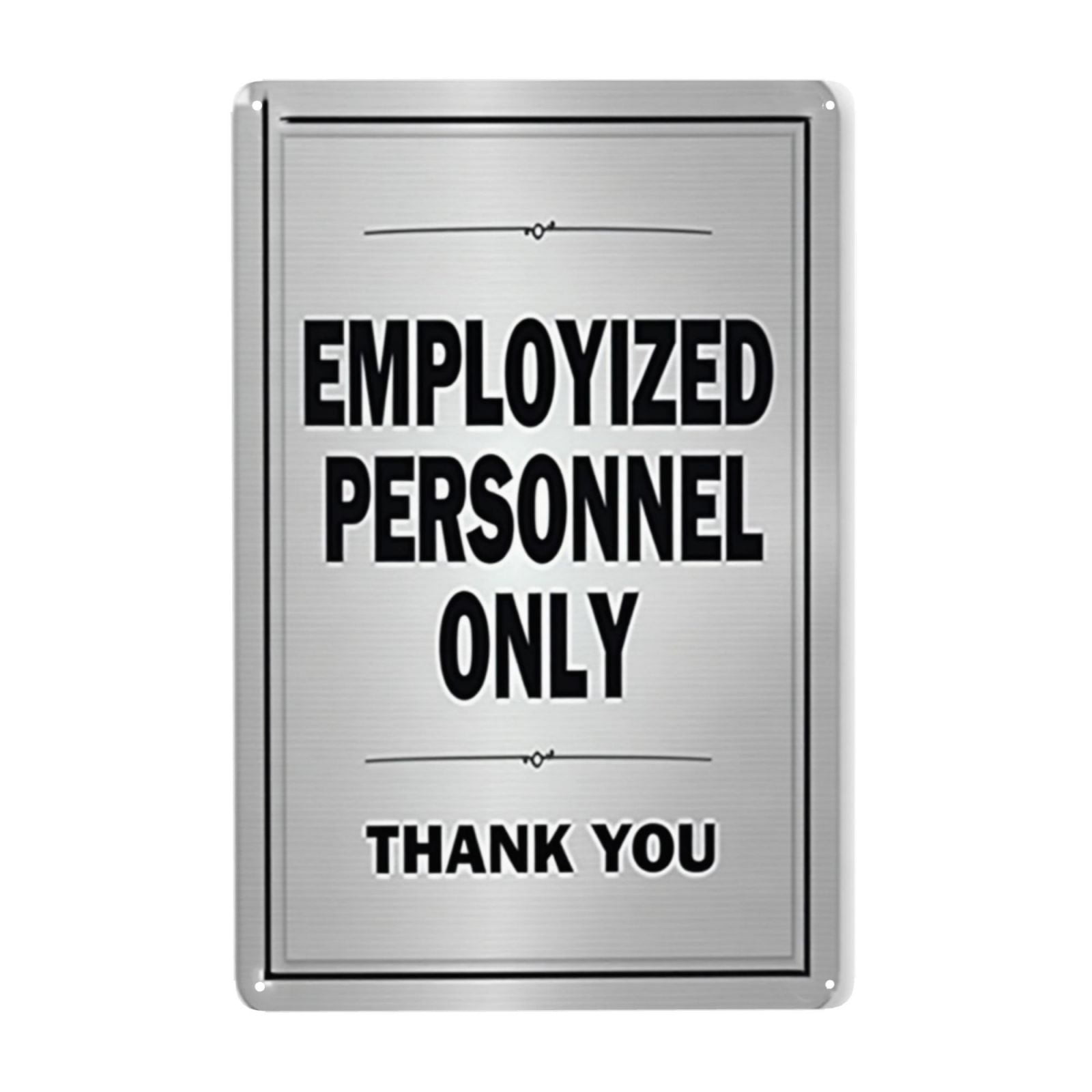 Vintage Metal Tin Sign Employized Personnel Only Sign Office Decor ...