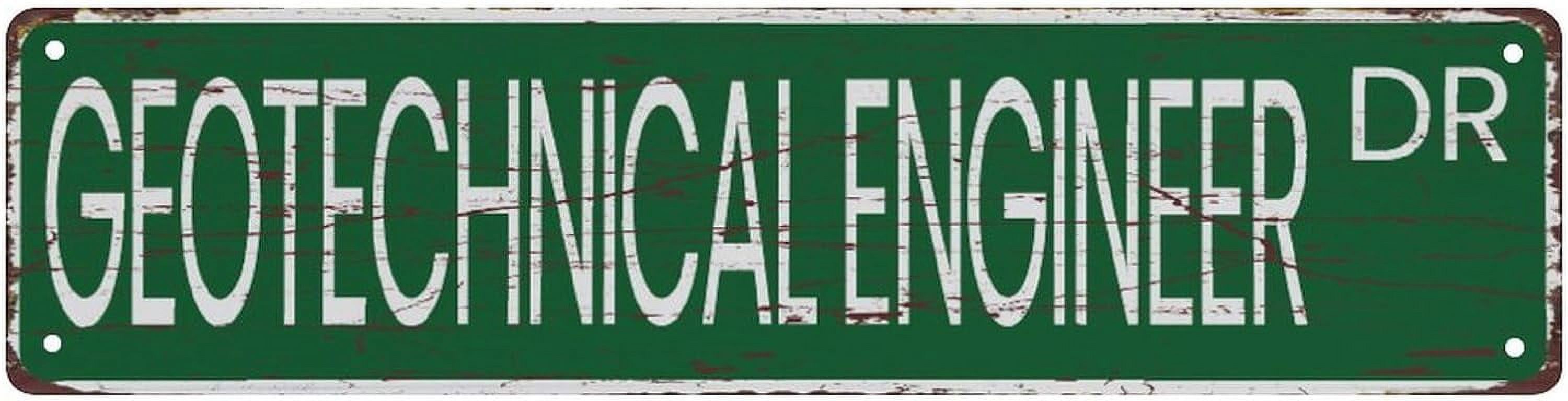 Vintage Metal Tin Sign Geotechnical Engineer Vintage Signs Retro Tin ...