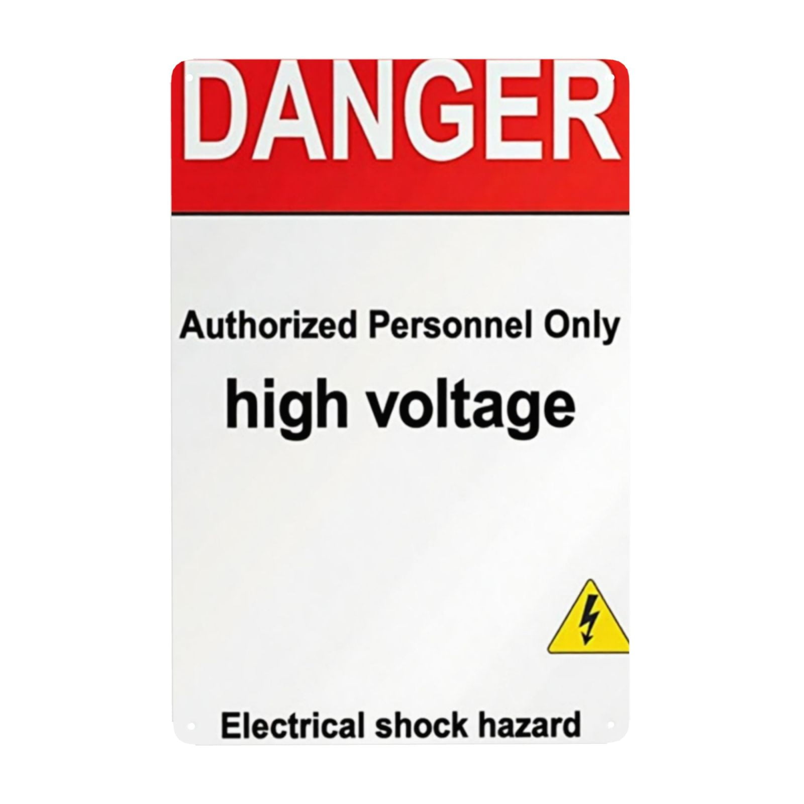 Vintage Metal Tin Sign High Voltage Danger Sign Authorized Personnel ...