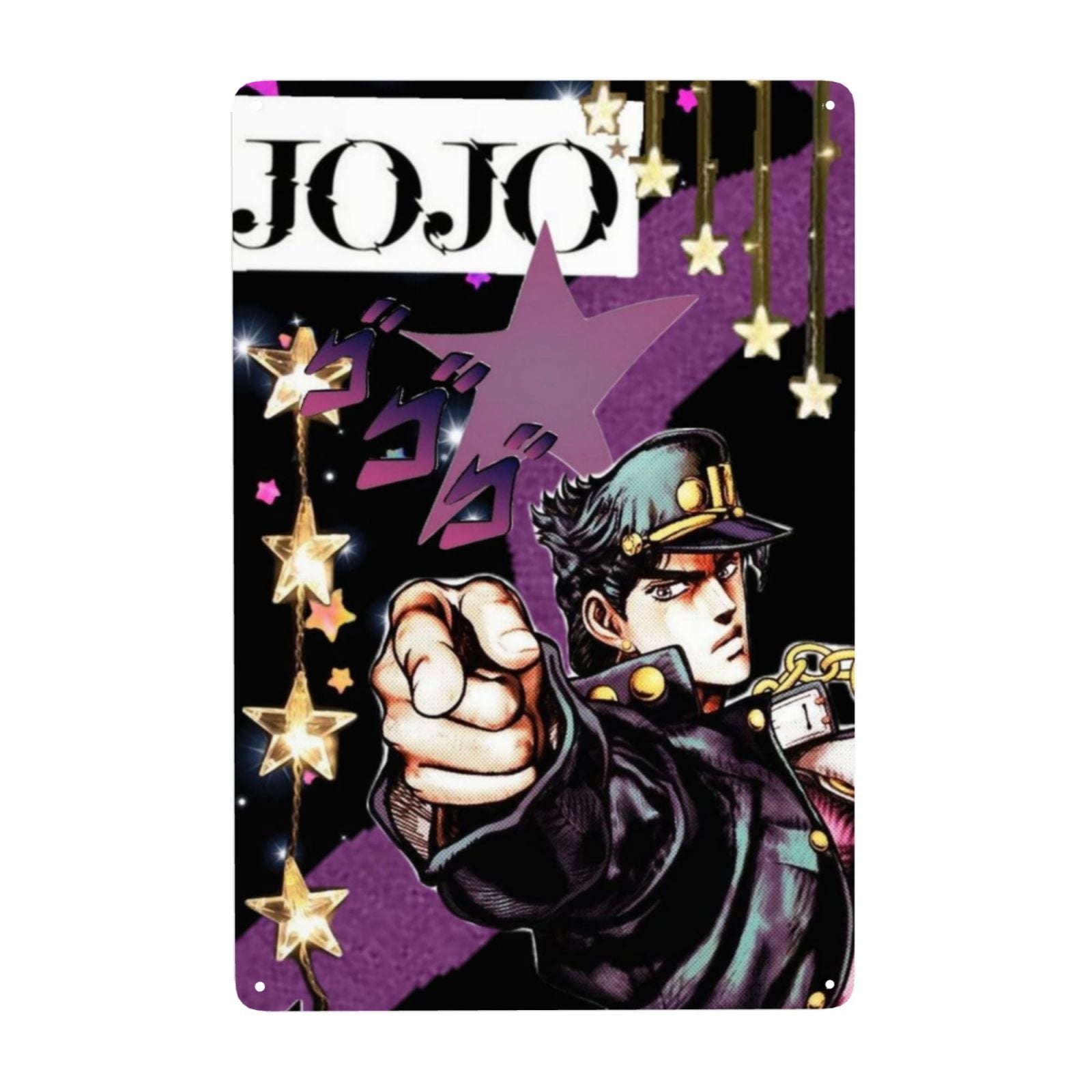 Vintage Metal Tin Sign Jojo's Bizarre Adventure Kujo Jotaro Poster Wall ...