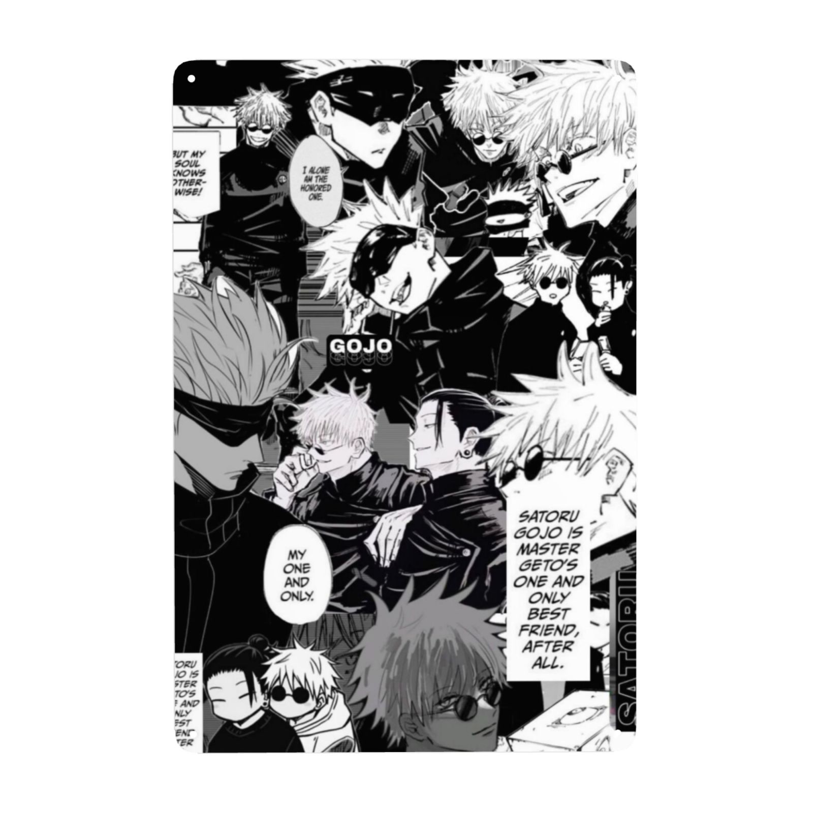 Vintage Metal Tin Sign Jujutsu Kaisen Gojo Satoru Poster Wall Decor for ...