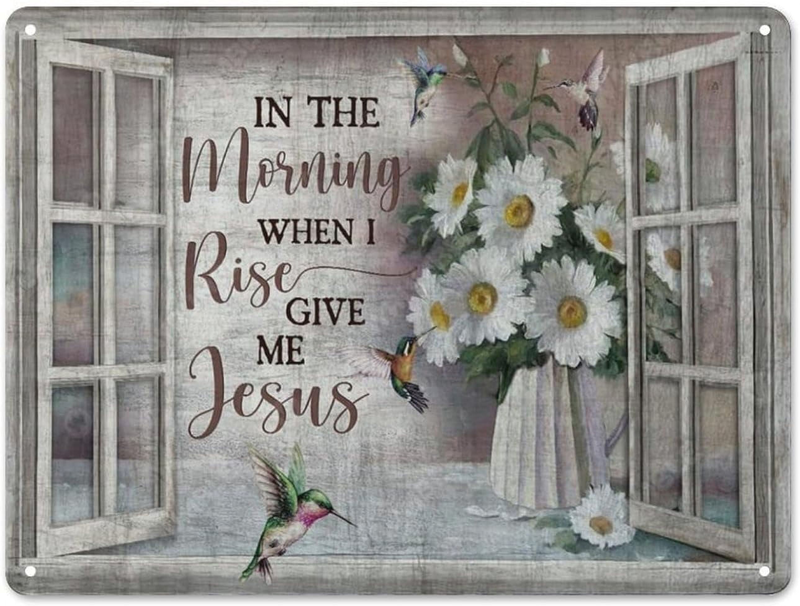 Vintage Metal Tin Sign Just Have Faith Wall Art Flower Garden, Still ...