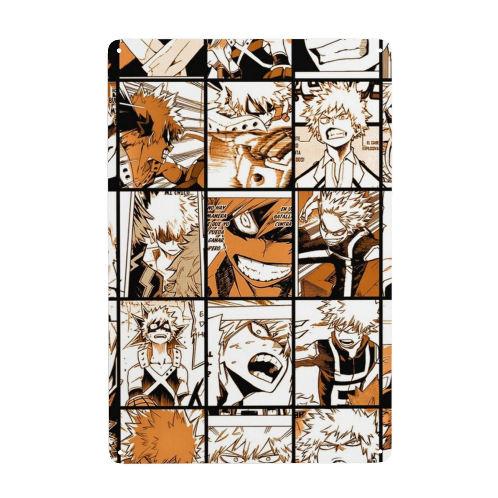 Vintage Metal Tin Sign My Hero Academia Bakugo Katsuki Collage Poster ...