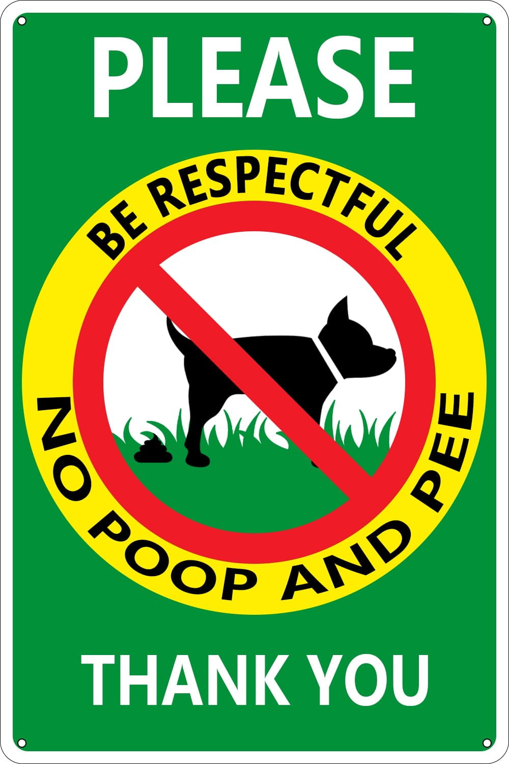 Vintage Metal Tin Sign - Please Be Respectful No Poop And Pee Thank You ...