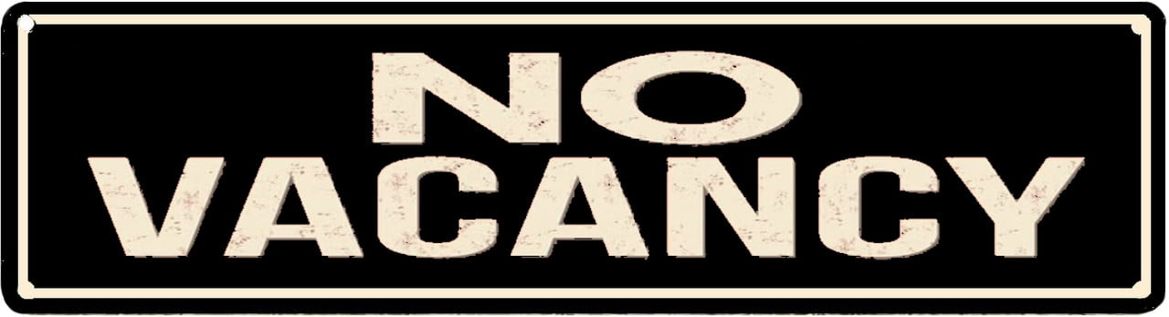 Vintage Metal Tin Sign Retro No Vacancy Signs Wall Art Plaques for Pub ...