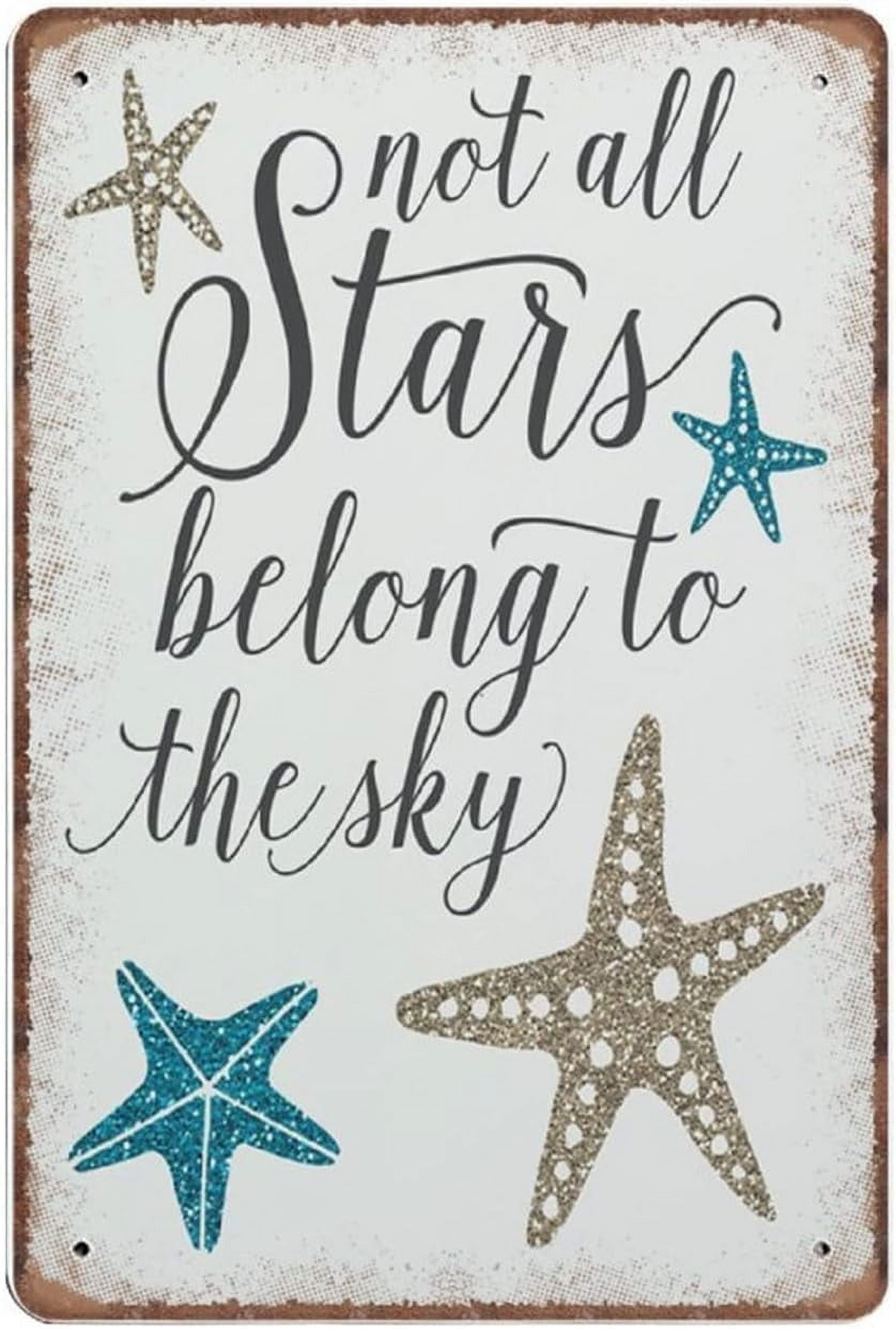 Vintage Metal Tin Sign Starfish Ocean- Ocean Sea Nautical Stars Funny ...