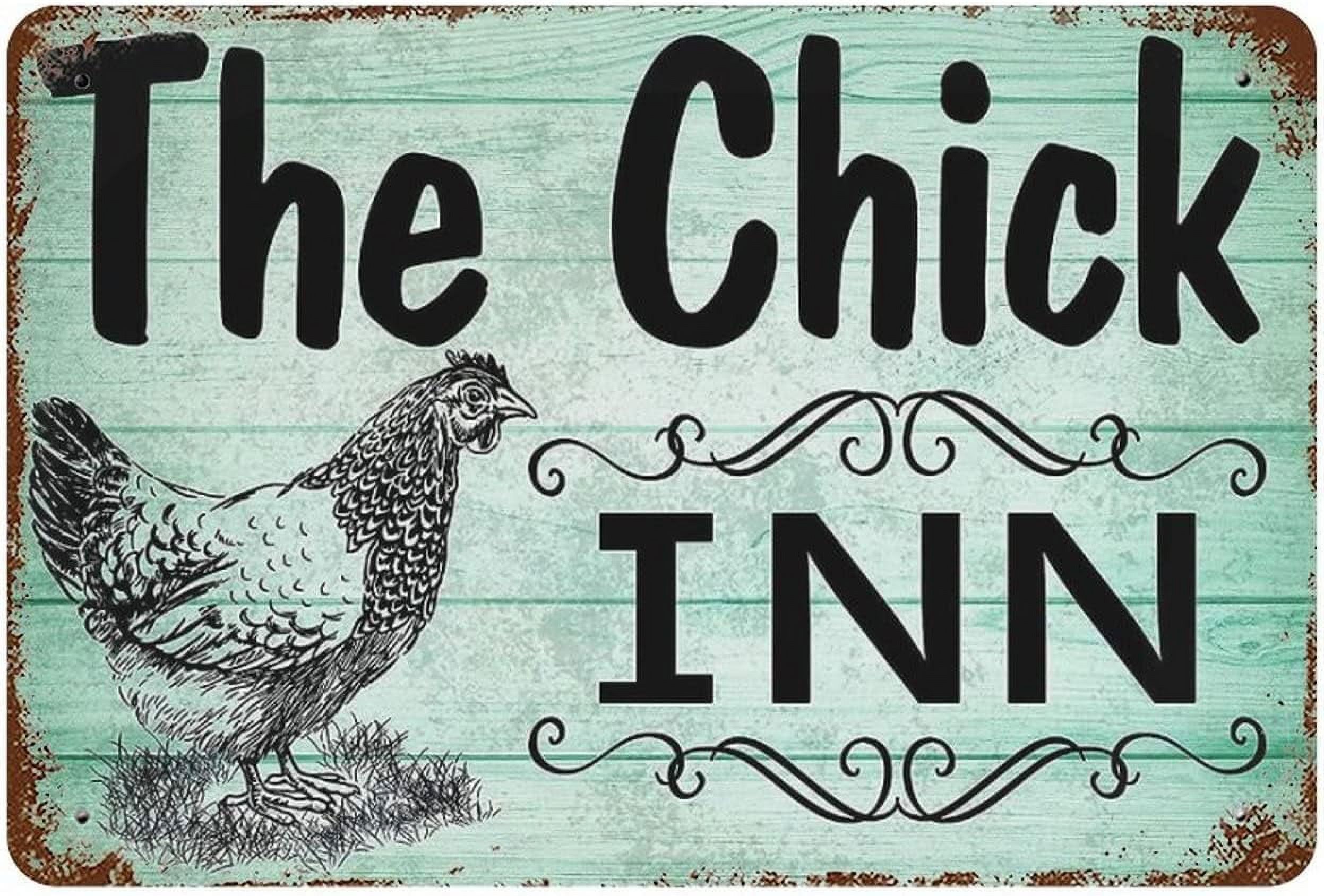 Vintage Metal Tin Sign The Chick Inn Chicken Coop Rustic Hen House Farm ...