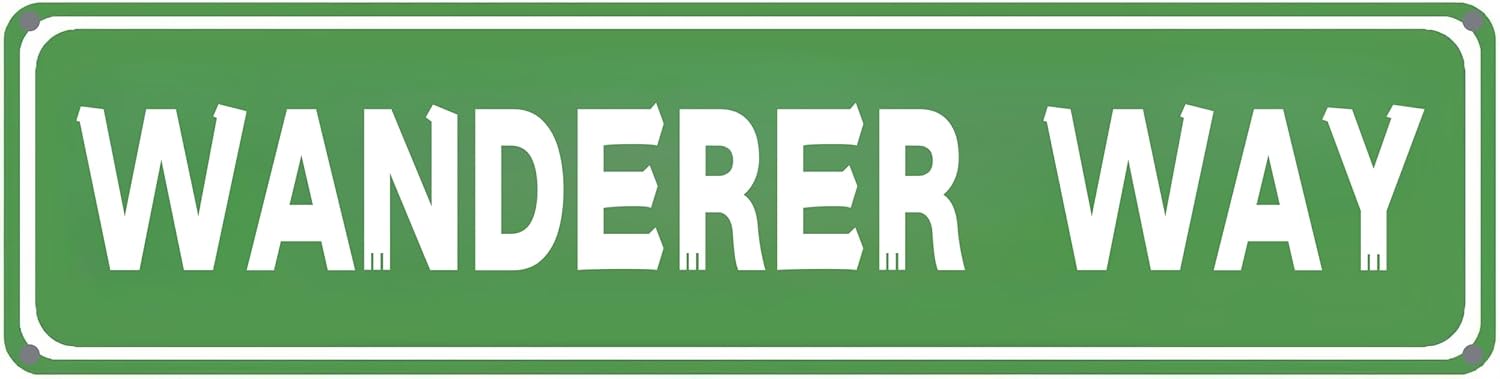 Vintage Metal Tin Sign Wanderer WAY Retro Wall Decor for Home, Cafe ...