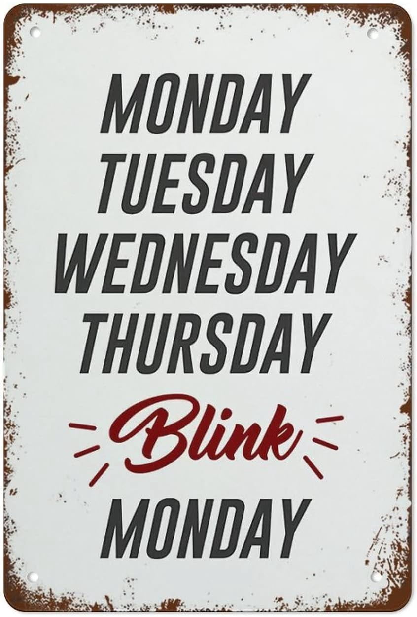 Vintage Metal Tin Signs Monday Tuesday Wednesday Family Wall Art Retro ...