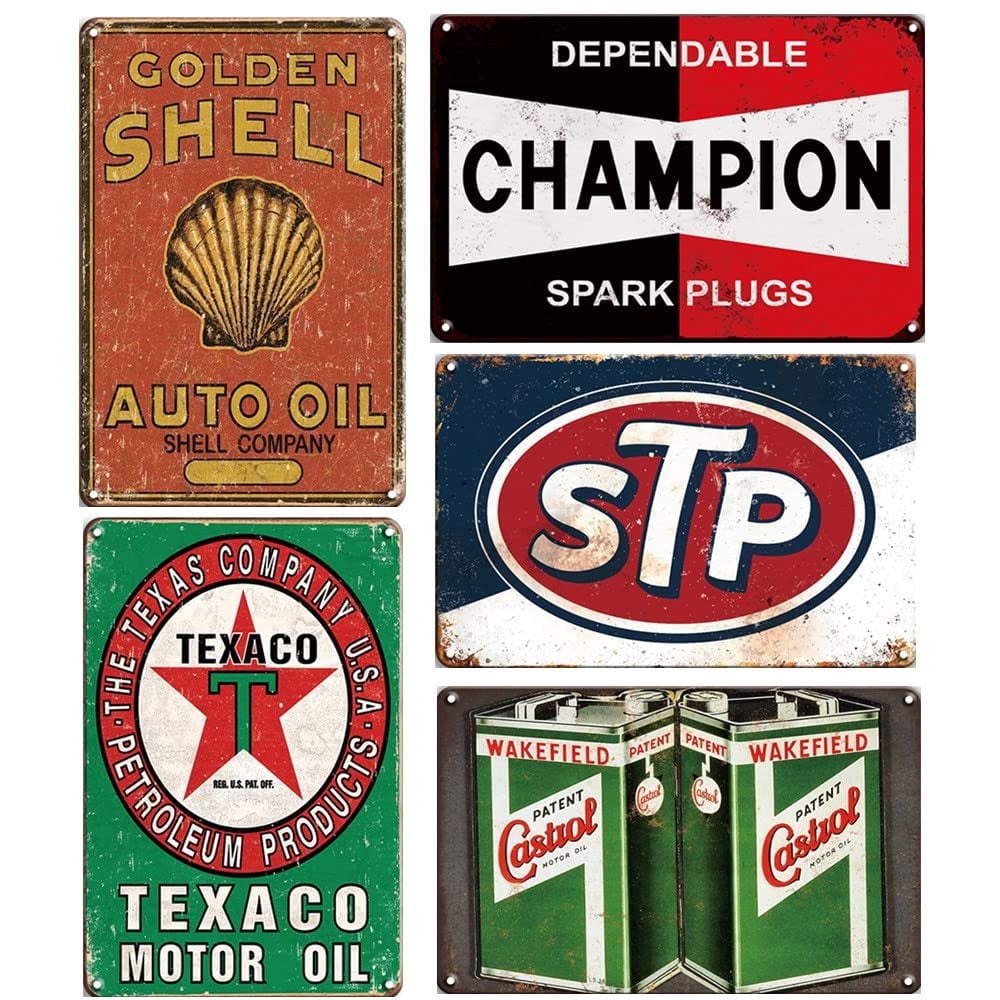 Vintage Metal Tin Signs Retro Garage Signs For Men Wall Decorations Old ...