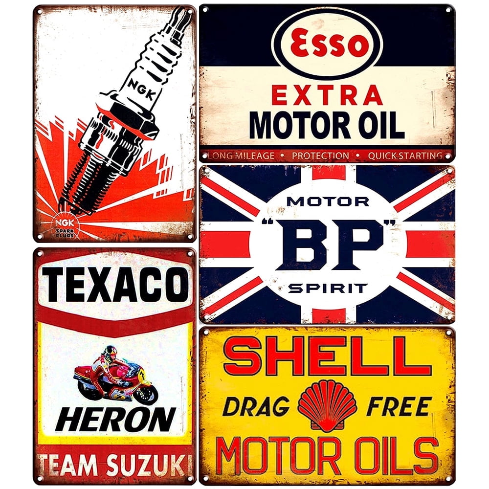 Vintage Metal Tin Signs Retro Garage Signs For Men Wall Decorations Old ...