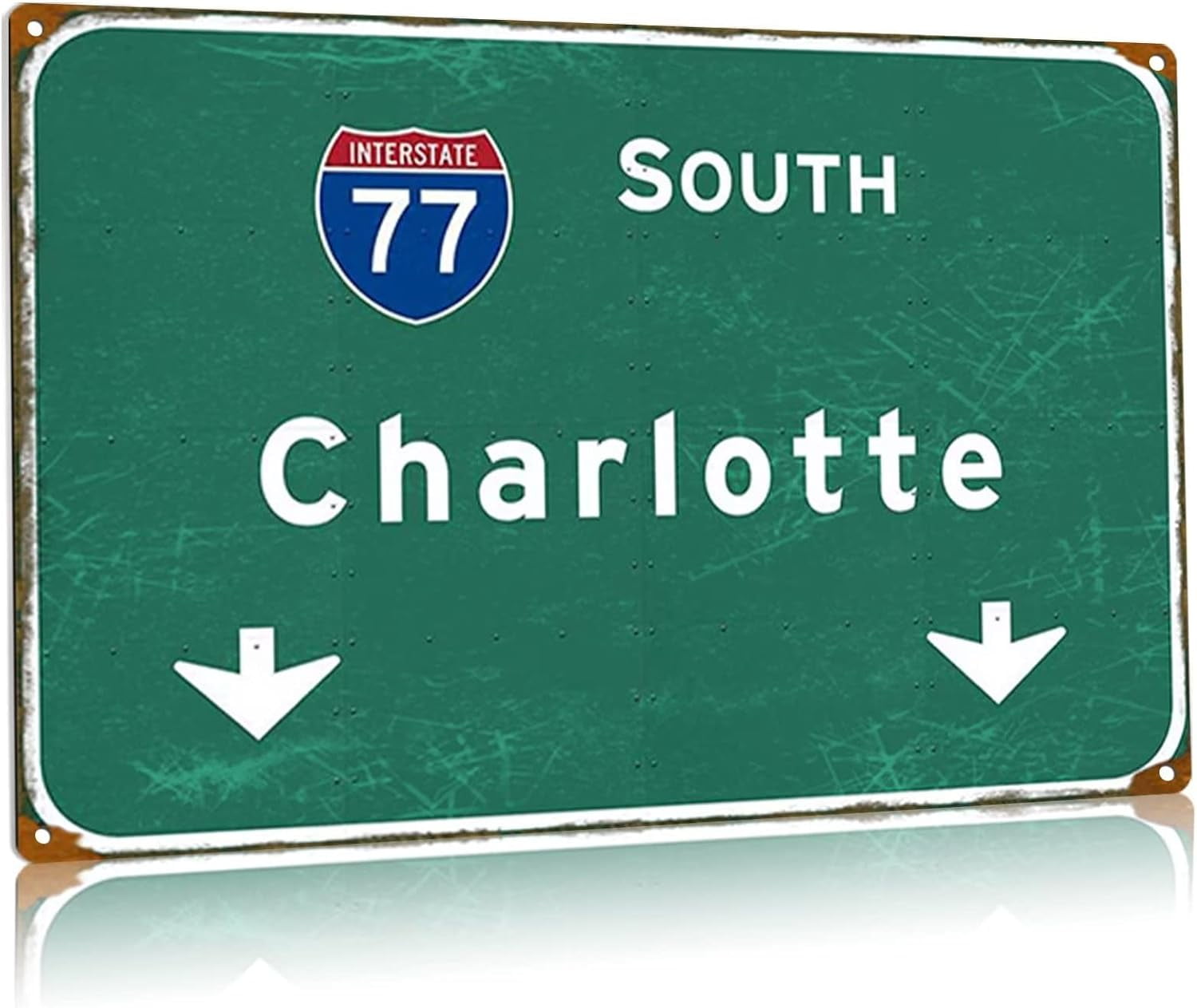 Vintage Metal Tin Signs Winston- Salem Highway Road Signs Interstate 40 ...