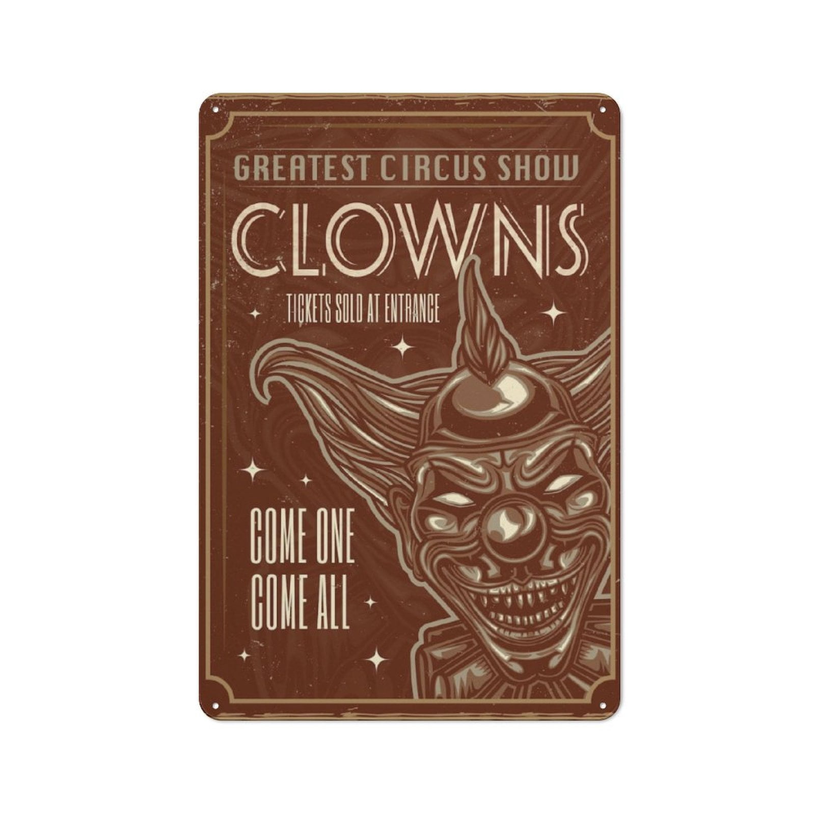 Vintage Metal Tin，Tin Hanging Picture Circus Entertainment Greatest ...
