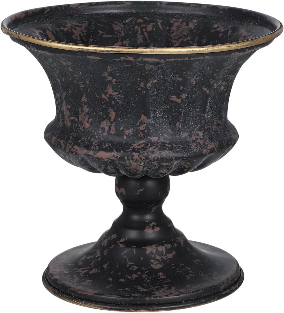 Vintage Metal Urn Planter, Small Roman Flower Pot Table Centerpiece ...