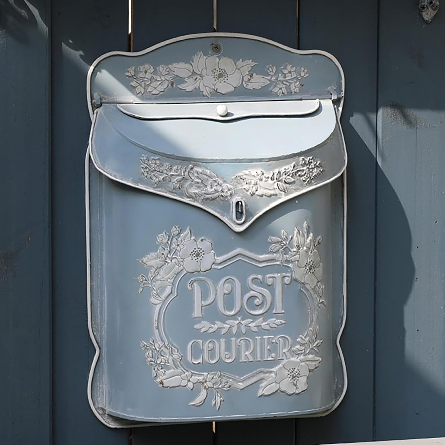 Vintage Metal Wall Mount Mailbox for Outside House with Antique Style ...