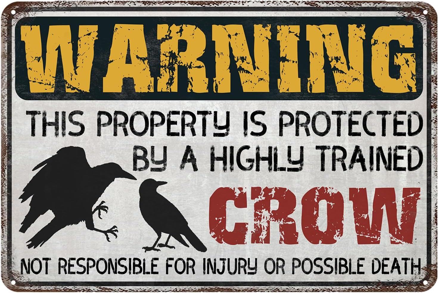 Vintage Metal Warning Sign This Property is Protected by a Highly ...