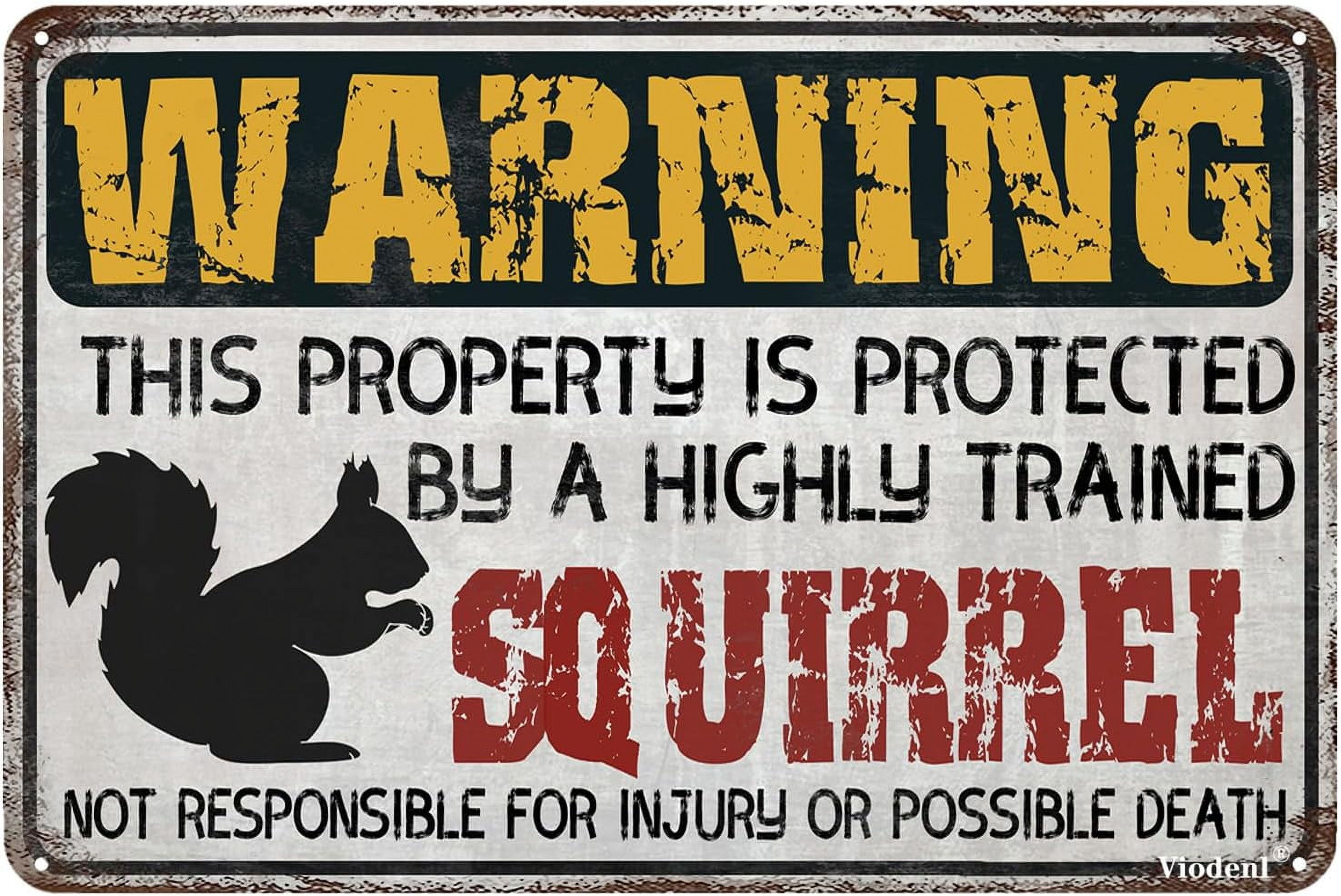 Vintage Metal Warning Sign This Property is Protected by a Highly ...