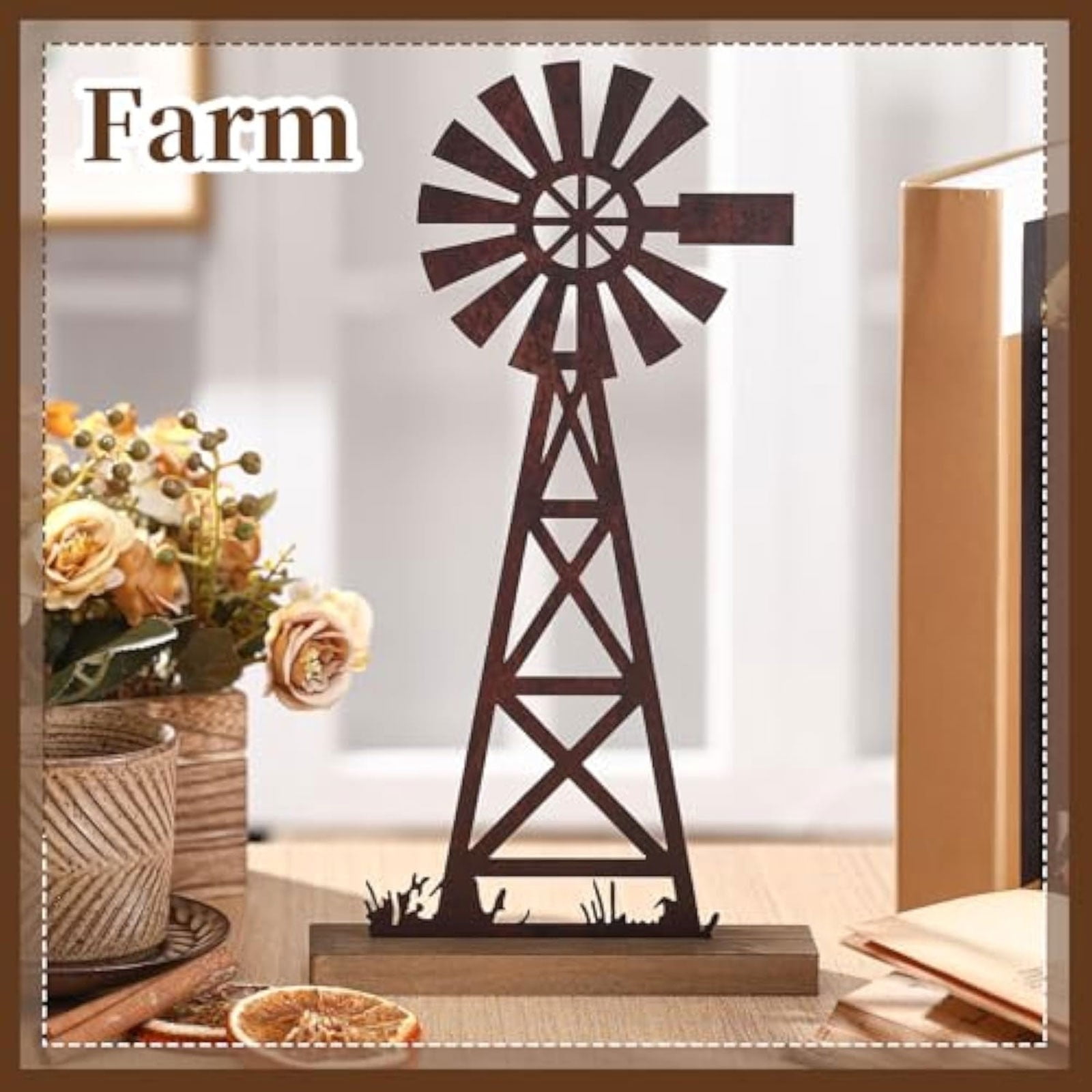 Vintage Metal Windmill Tissue Holder | Rustic Farmhouse Table Decor ...