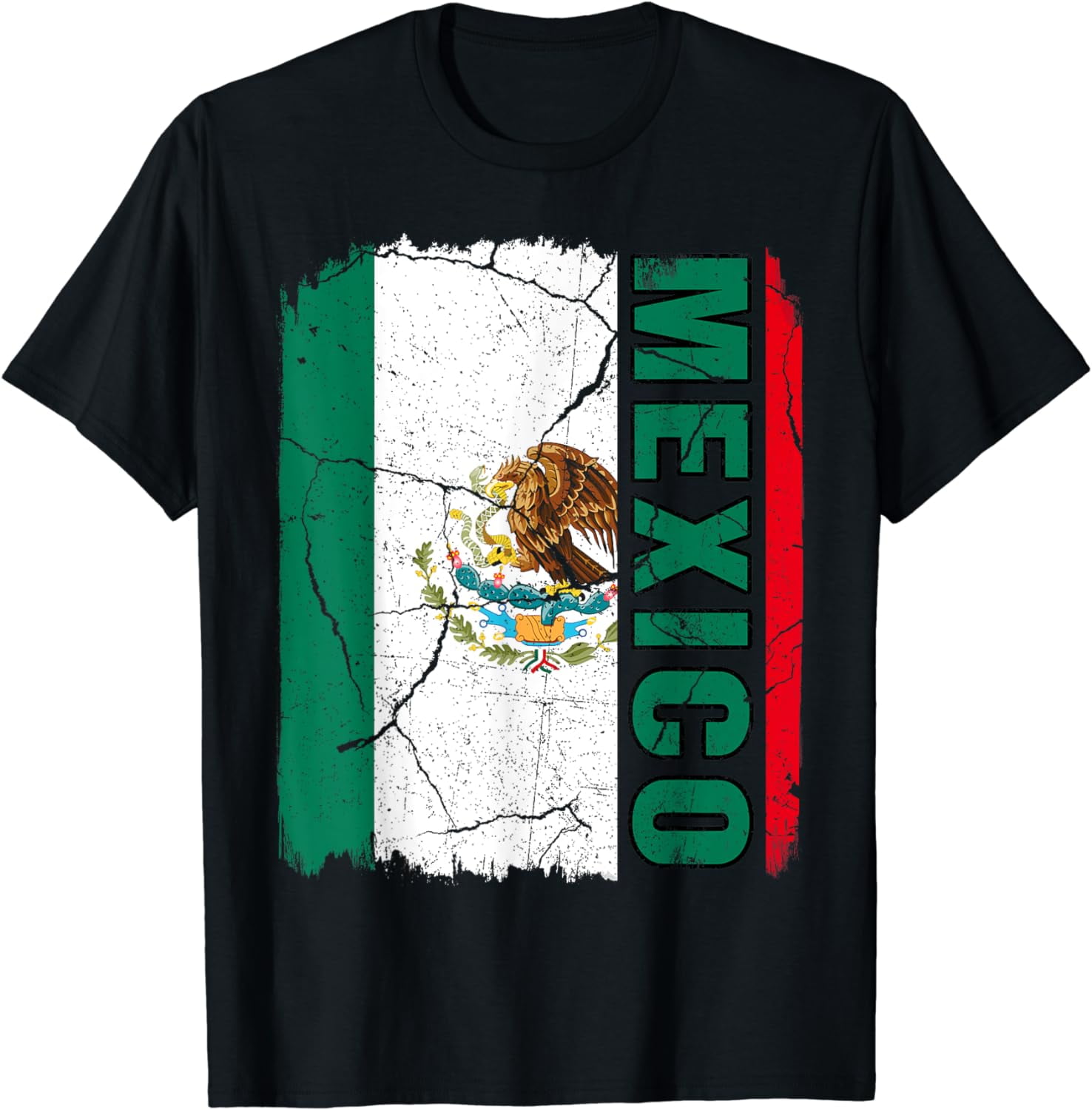 Vintage Mexican Flag Mexico Pride Roots Heritage Gift T-Shirt - Walmart.com