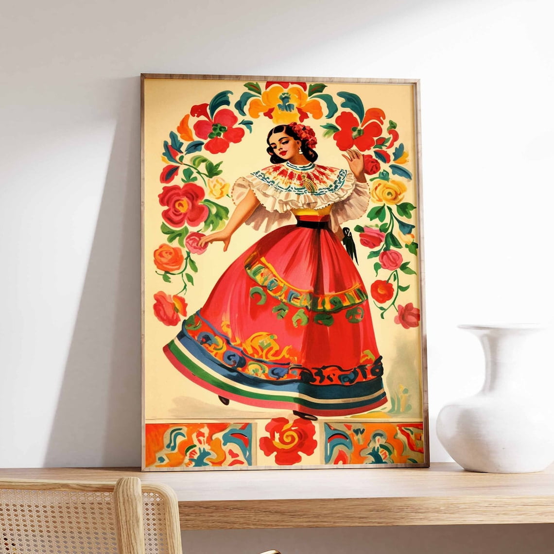 Vintage Mexican Poster, Mexican Mexican Decor, Traditional Latin Decor ...