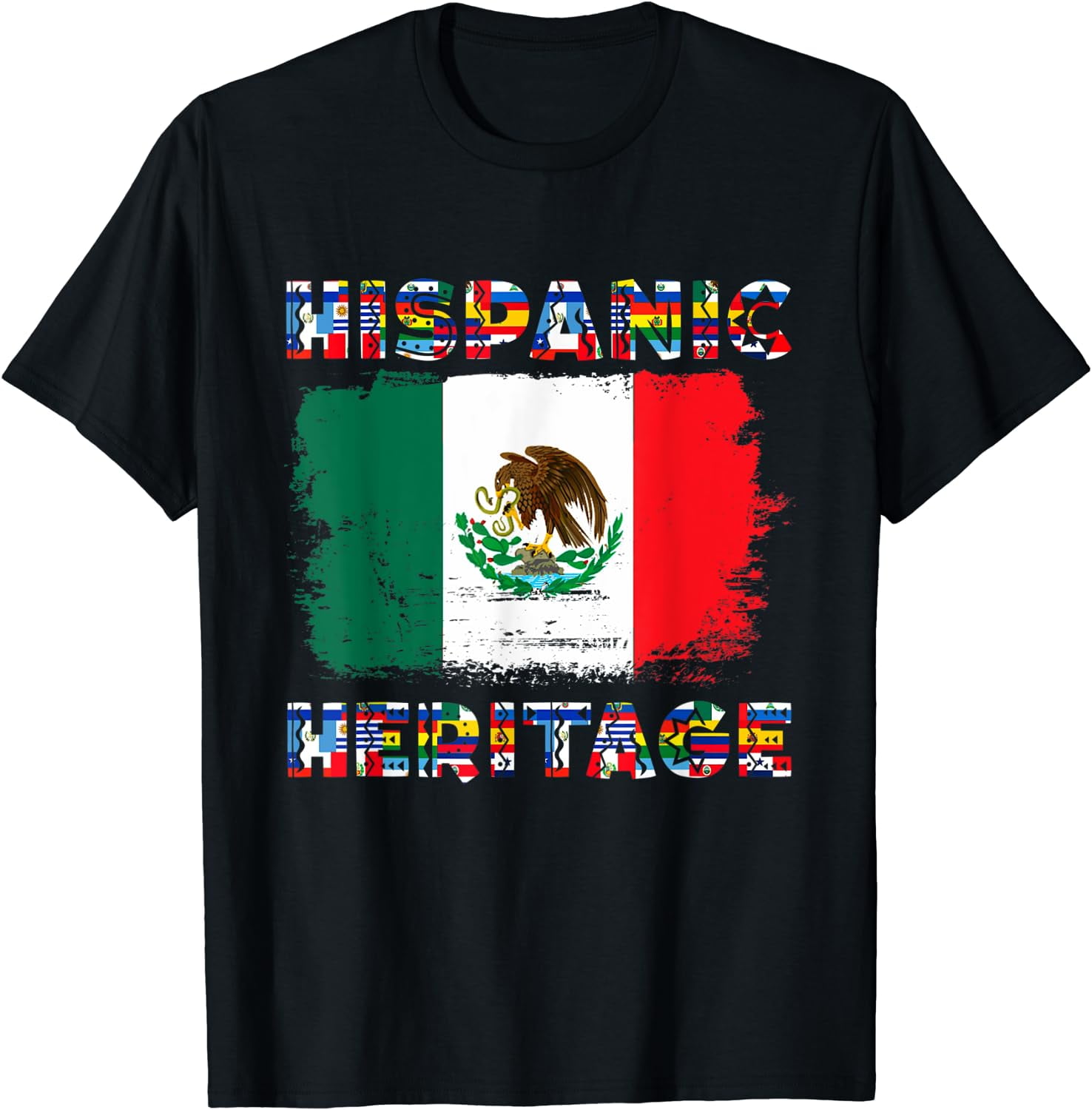 Vintage Mexico Mexican Flag Hispanic Heritage Month T-Shirt - Walmart.com