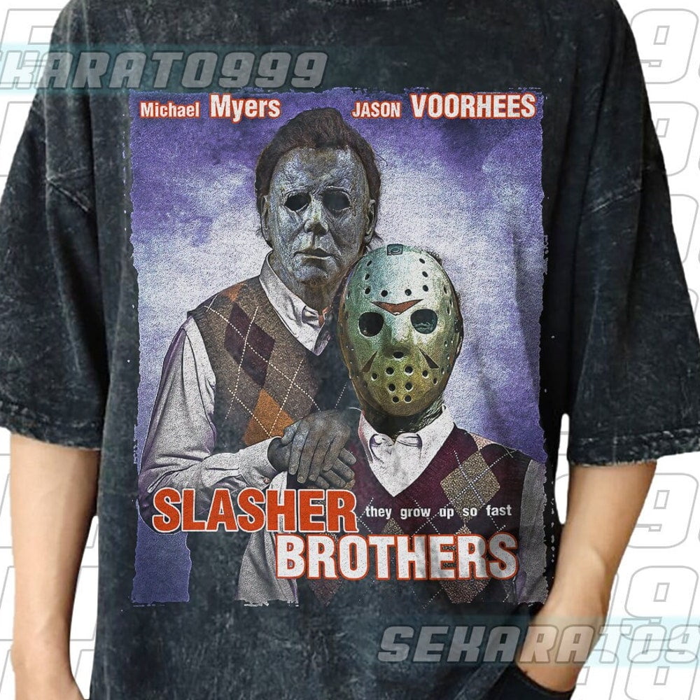 Vintage Michael Myers and Jason Vorhees Step Brothers Funny Horror ...